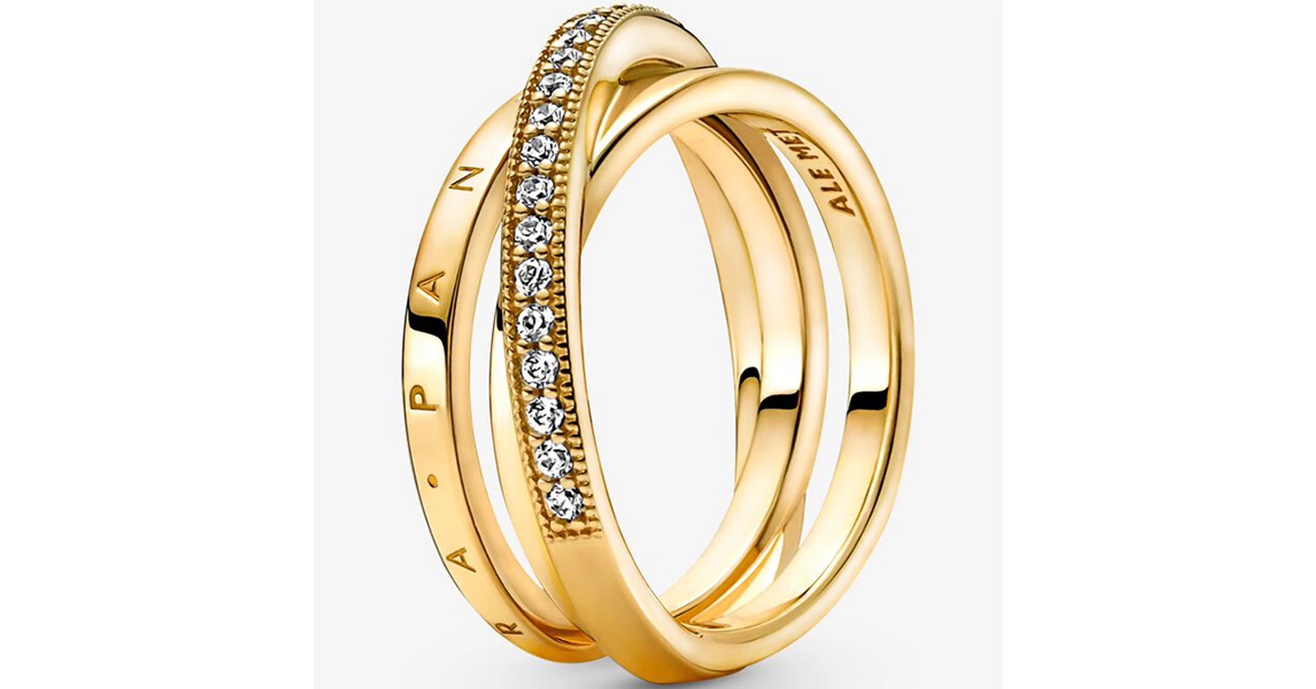 Pandora összefonódó pavé gyűrű - 169057C01-48 - Pandora gyűrűk