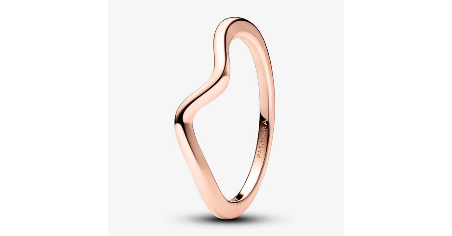 Pandora rozé polírozott hullám gyűrű - 183095C00-48 - Pandora gyűrűk