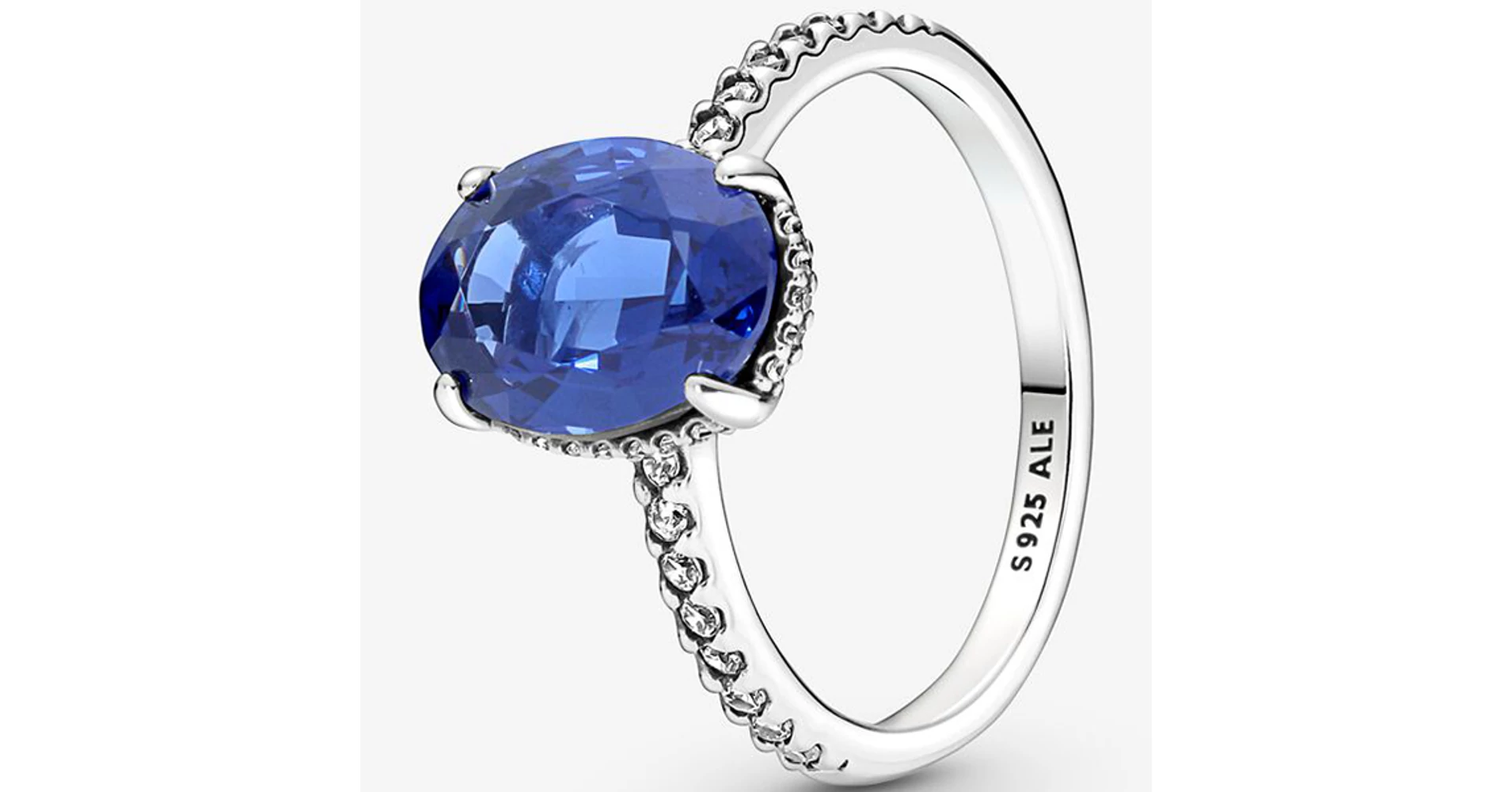 Pandora szikrázó kék köves gyűrű - 190056C01-48 - Pandora gyűrűk