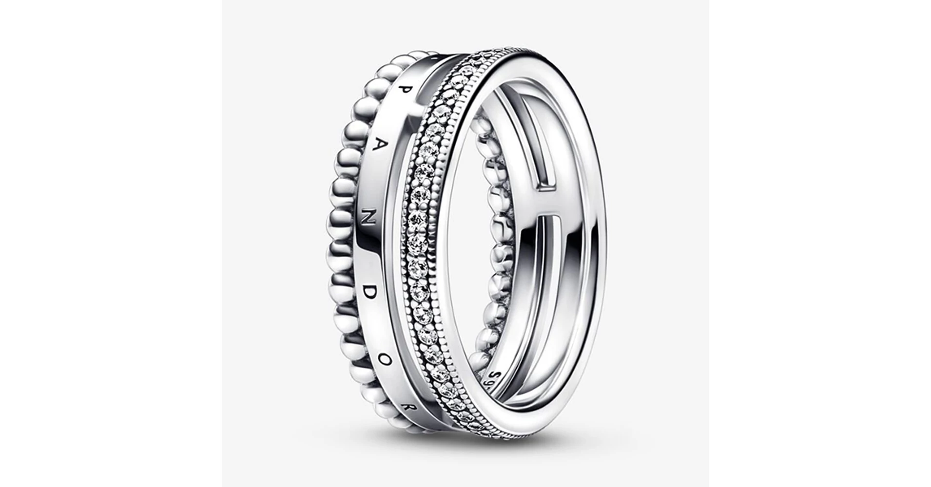 Pandora Signature pavé & gyöngyös gyűrű - 192312C01-48 - Pandora gyűrűk