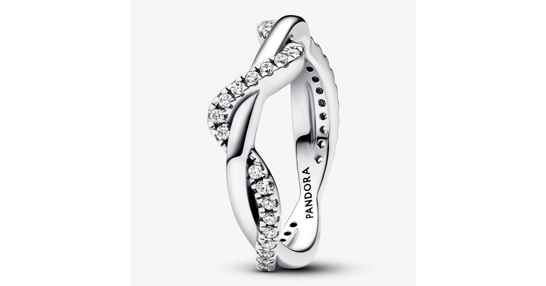 Pandora szikrázó összefonódó hullámok gyűrű - 193098C01-48 - Pandora gyűrűk
