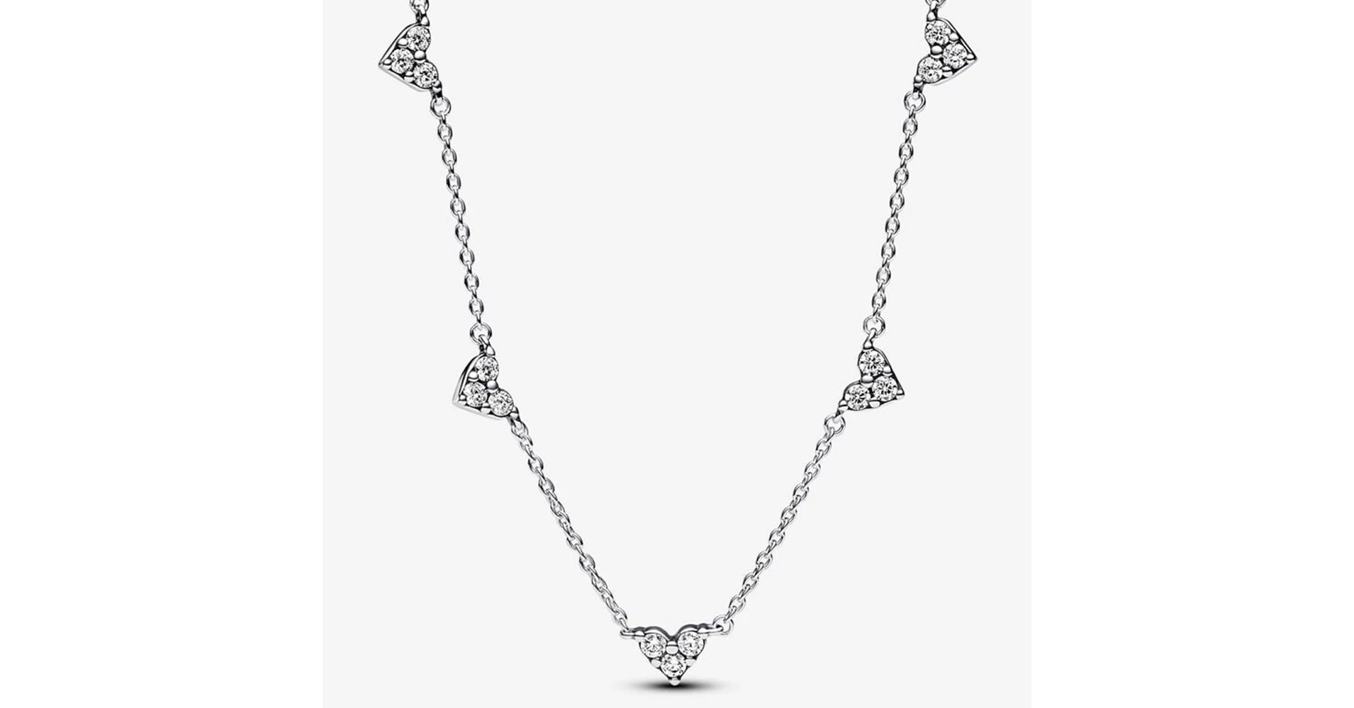 Pandora tripla köves szív nyaklánc - 393160C01-45 - Pandora nyakláncok