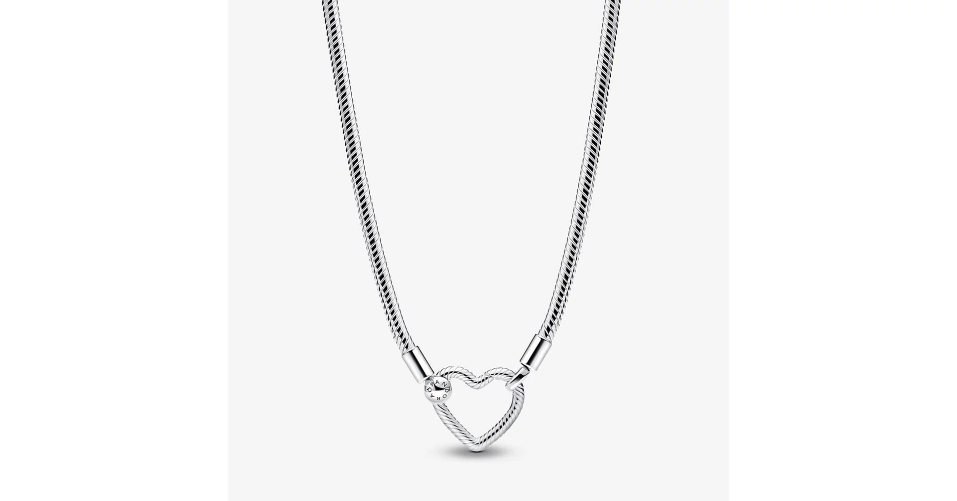Pandora Moments szívzáras kígyólánc nyaklánc - 393377C00-45 - Pandora ...