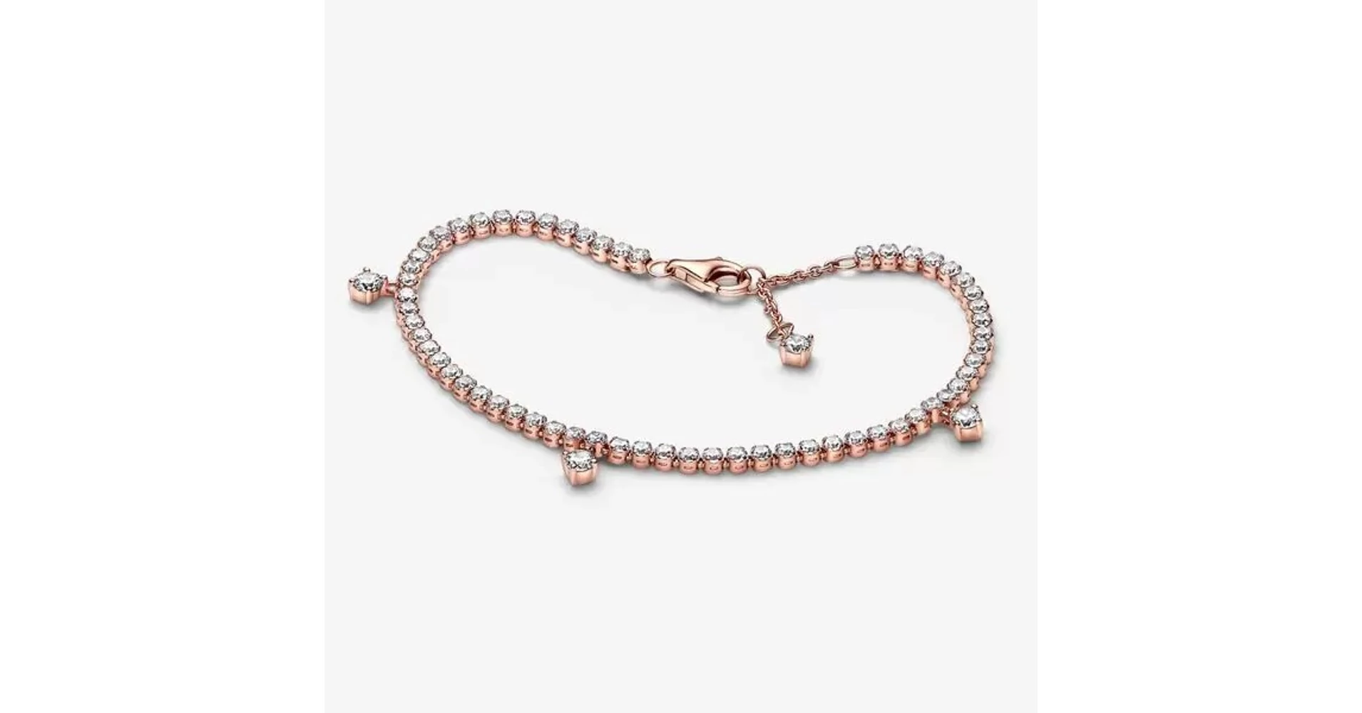 Pandora rozé csillogó tenisz karlánc - 582401C01-16 - Pandora karkötők