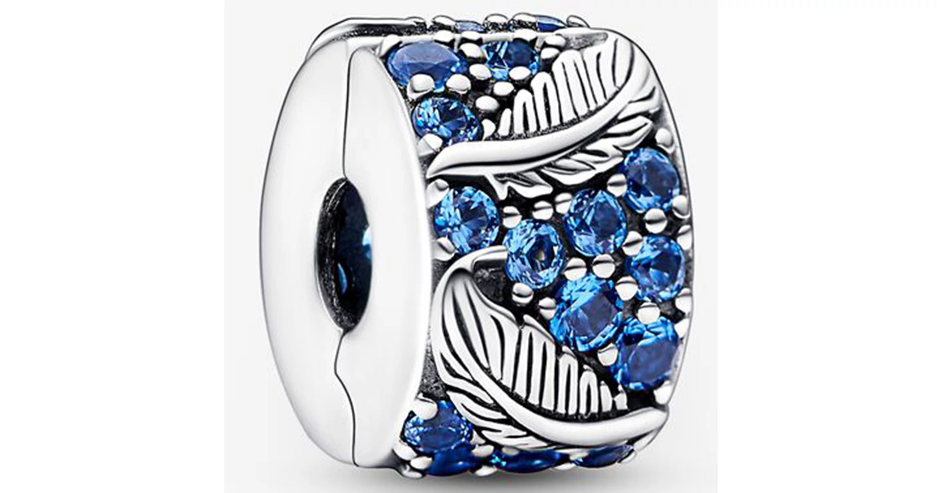Pandora kék pavé ívelt toll klip - 792552C01 - Pandora charmok