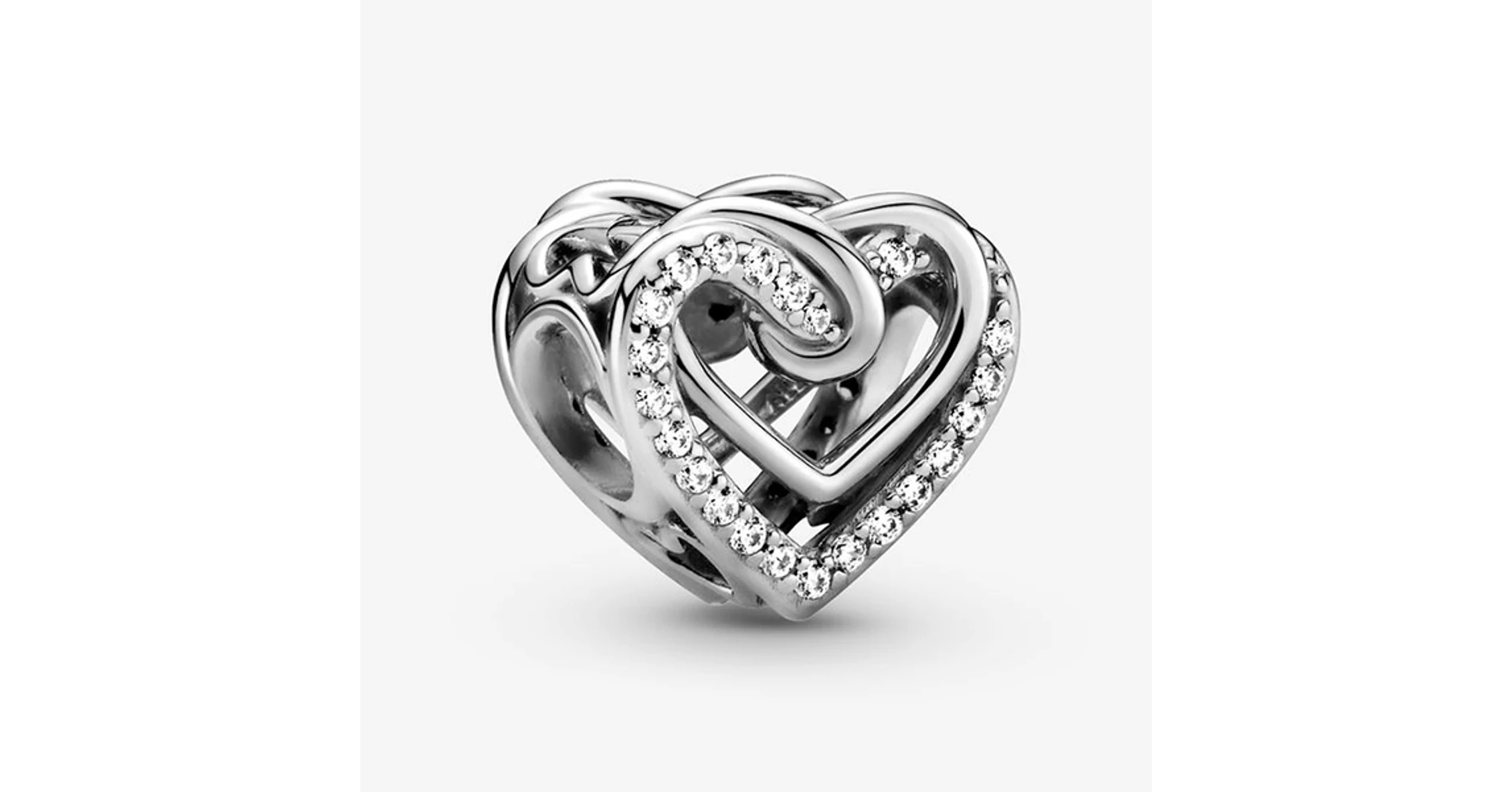 Pandora szikrázó összefonódó szívek charm - 799270C01 - Pandora charmok