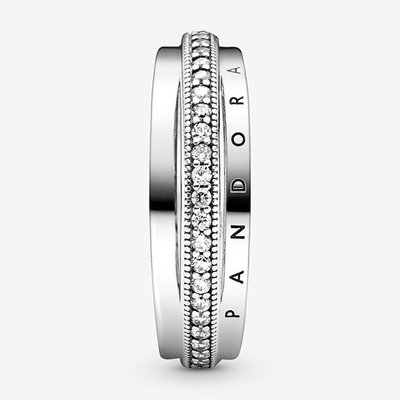 Pandora háromsoros pavé gyűrű - 199040C01-48 - Pandora gyűrűk