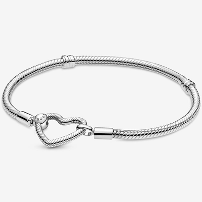 Pandora szívzáras kígyólánc karkötő - 599539C00-17 - Pandora karkötők