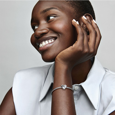 Pandora Hálás szív és csillagok charm - 799527C01 - Pandora charmok