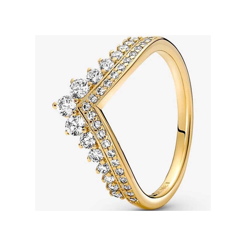 Pandora sárga arany tiara kívánság gyűrű - 167736C01-48 - Pandora gyűrűk