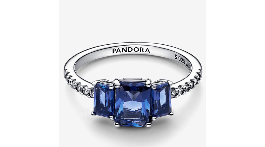 Pandora ragyogó kék kristályok gyűrű - 192389C01-48 - Pandora gyűrűk