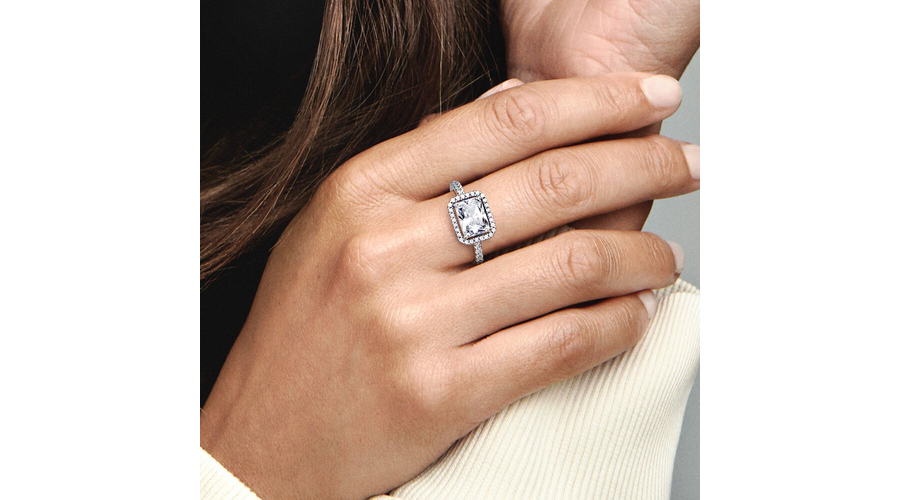 Pandora csillogó téglalap gyűrű - 192391C01-48 - Pandora gyűrűk