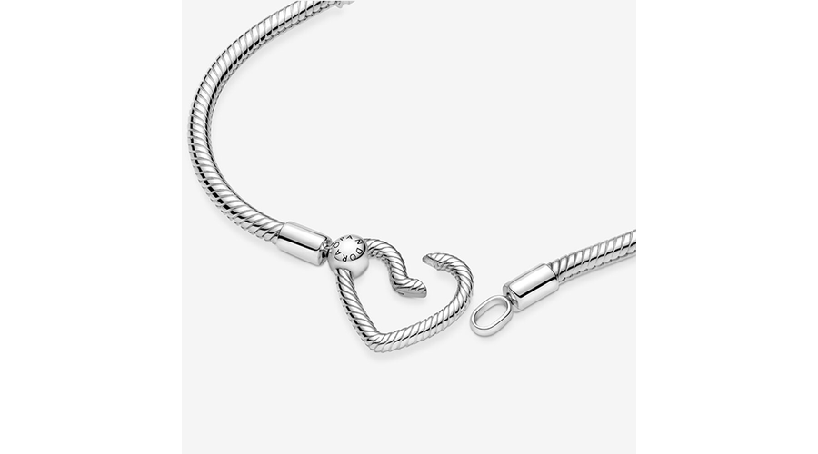 Pandora szívzáras kígyólánc karkötő - 599539C00-16 - Pandora karkötők