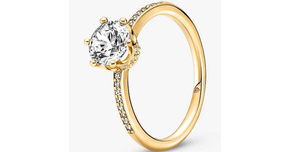 Pandora ragyogó áttetsző korona gyűrű - 168289C01-48 - Pandora gyűrűk