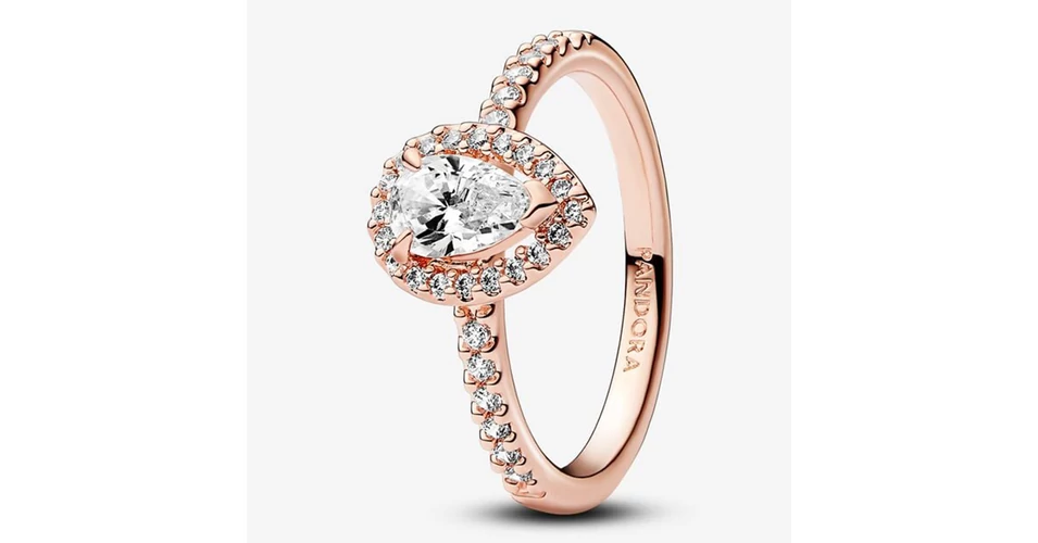 Pandora rozé arany kiemelt köves gyűrű - 182835C01-48 - Pandora gyűrűk