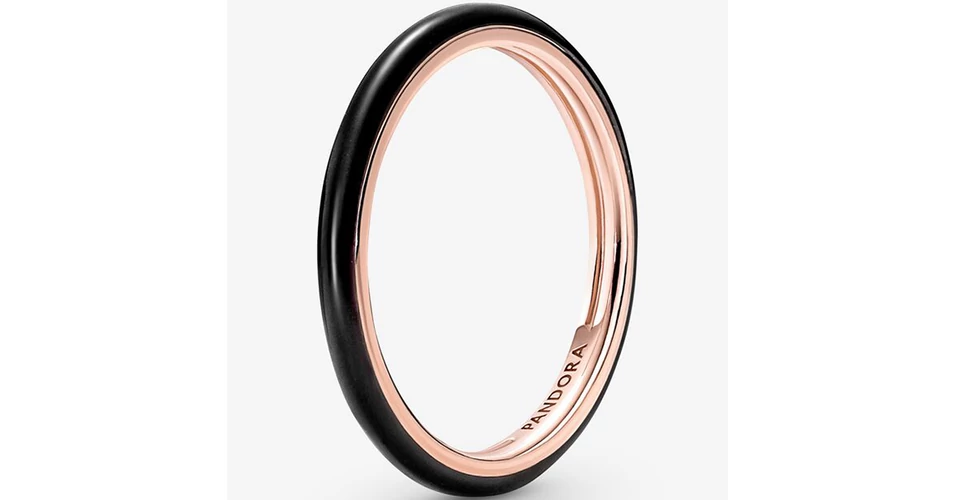 Pandora Me fekete tűzzománc gyűrű - 189655C01-48 - Pandora gyűrűk