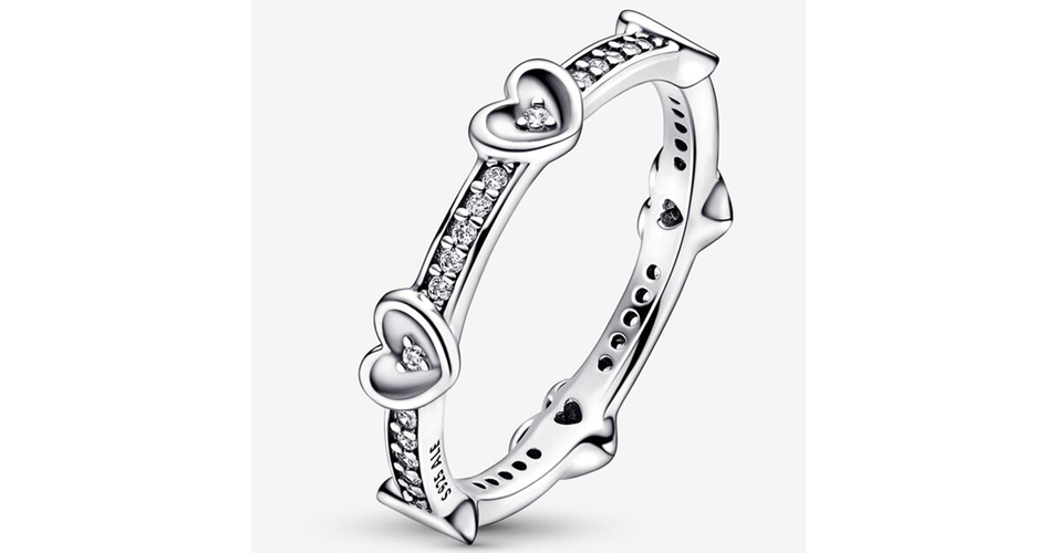 Pandora ragyogó szikrázó szívek gyűrű - 192496C01-48 - Pandora gyűrűk