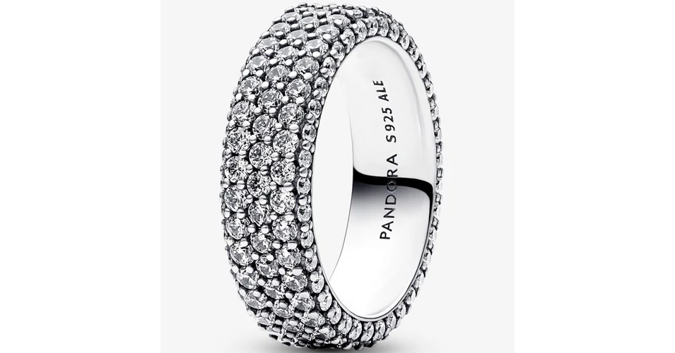 Pandora ezüst pavé háromsoros gyűrű - 192634C01-48 - Pandora gyűrűk