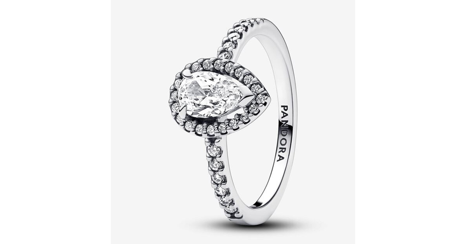 Pandora ezüst kiemelt köves gyűrű - 192835C01-48 - Pandora gyűrűk