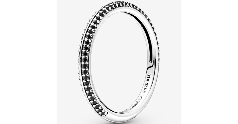 Pandora Me fekete pavé gyűrű - 199679C02-54 - Pandora gyűrűk