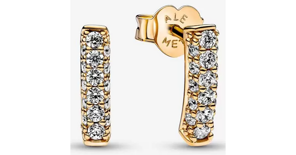Pandora arany pavé egysoros fülbevaló - 262626C01 - Pandora fülbevalók