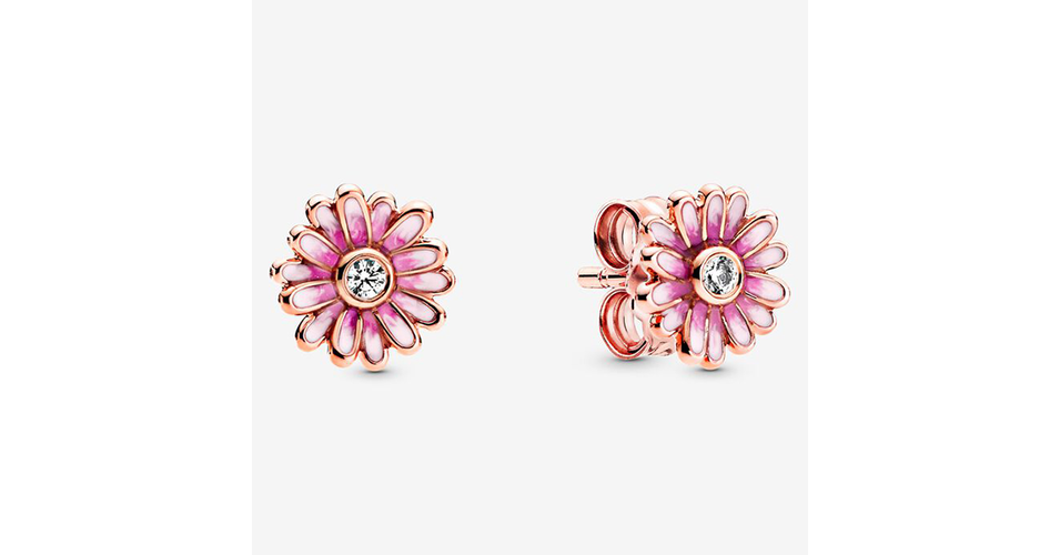 Pandora rózsaszín százszorszép fülbevaló - 288773C01 - Pandora fülbevalók