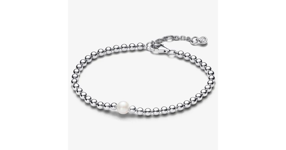 Pandora ezüst gyöngyök és tenyésztett gyöngy karkötő - 593173C01-18 ...