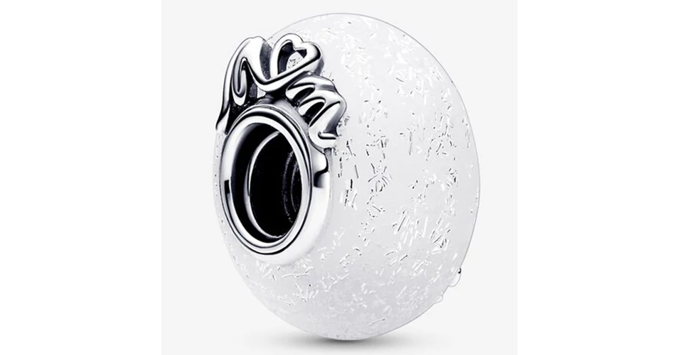 Pandora csillámló fehér muranói anya és szeretet charm - 792655C00 ...