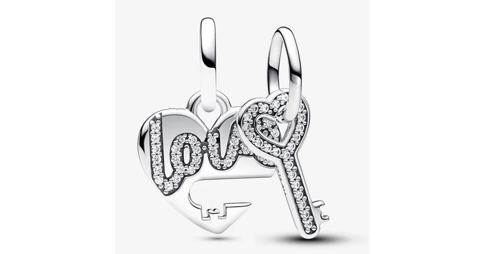 Pandora megosztható szív és kulcs függő - 793081C01 - Pandora charmok
