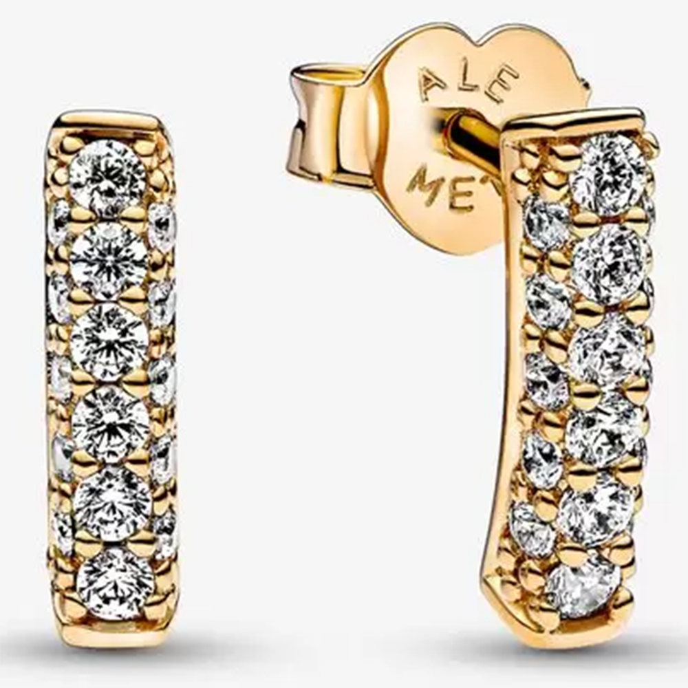 Pandora arany pavé egysoros fülbevaló - 262626C01 - Pandora fülbevalók